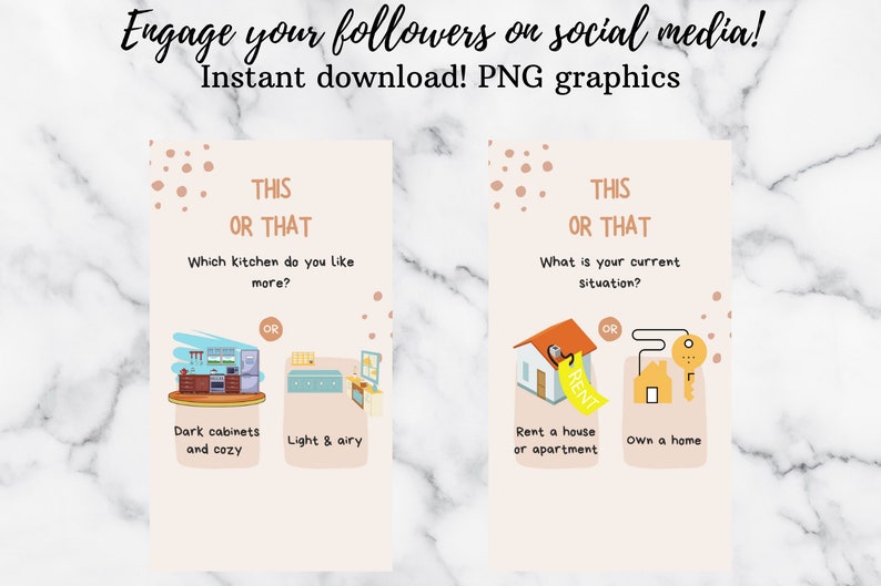 Real Estate This or That Instagram Story Posts for Instagram/facebook ...