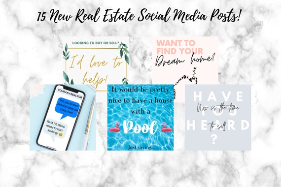 Summer Real Estate Instagram Posts Real Estate Facebook | Etsy