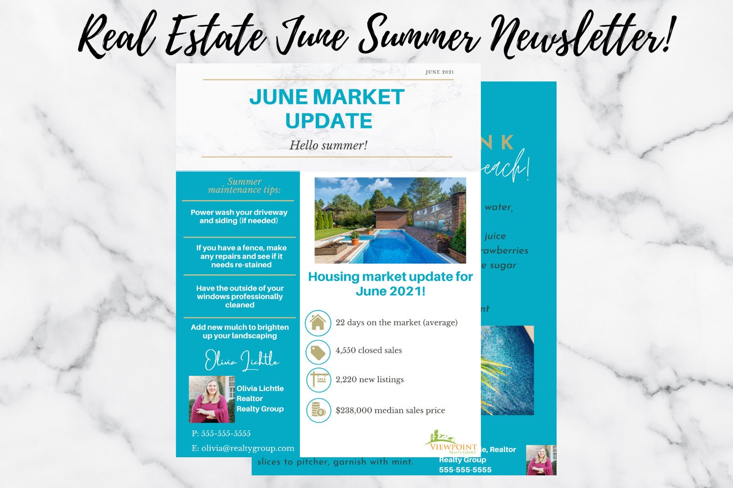 Real Estate Newsletter | Summer Newsletter | June Newsletter | Email ...