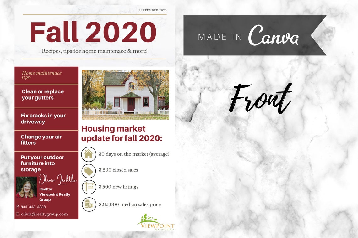 Real Estate Fall Email Newsletter Real Estate Template Fall Newsletter ...