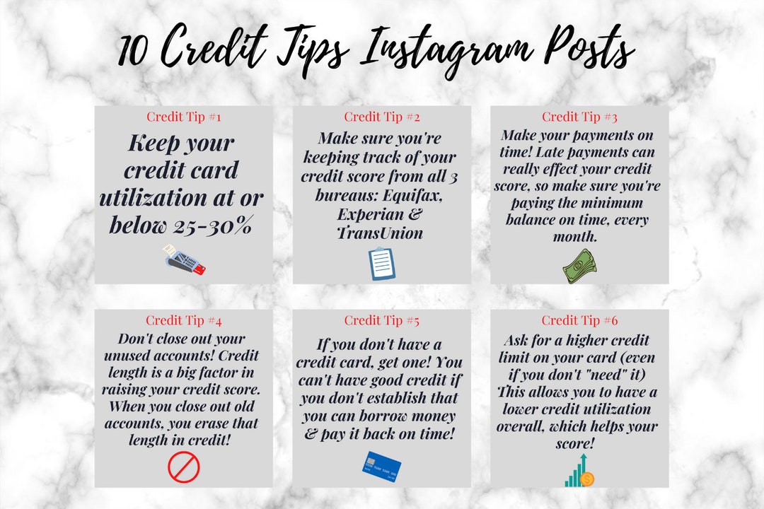 10 Credit Tips Instagram Post for Realtors, Lenders, Title Companies ...