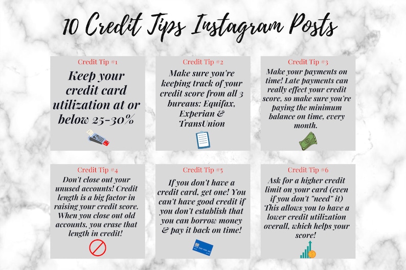 10 Credit Tips Instagram Post for Realtors, Lenders, Title Companies ...