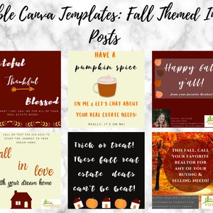 Real Estate Fall Bundle | Real Estate Marketing | Real Estate Fall ...