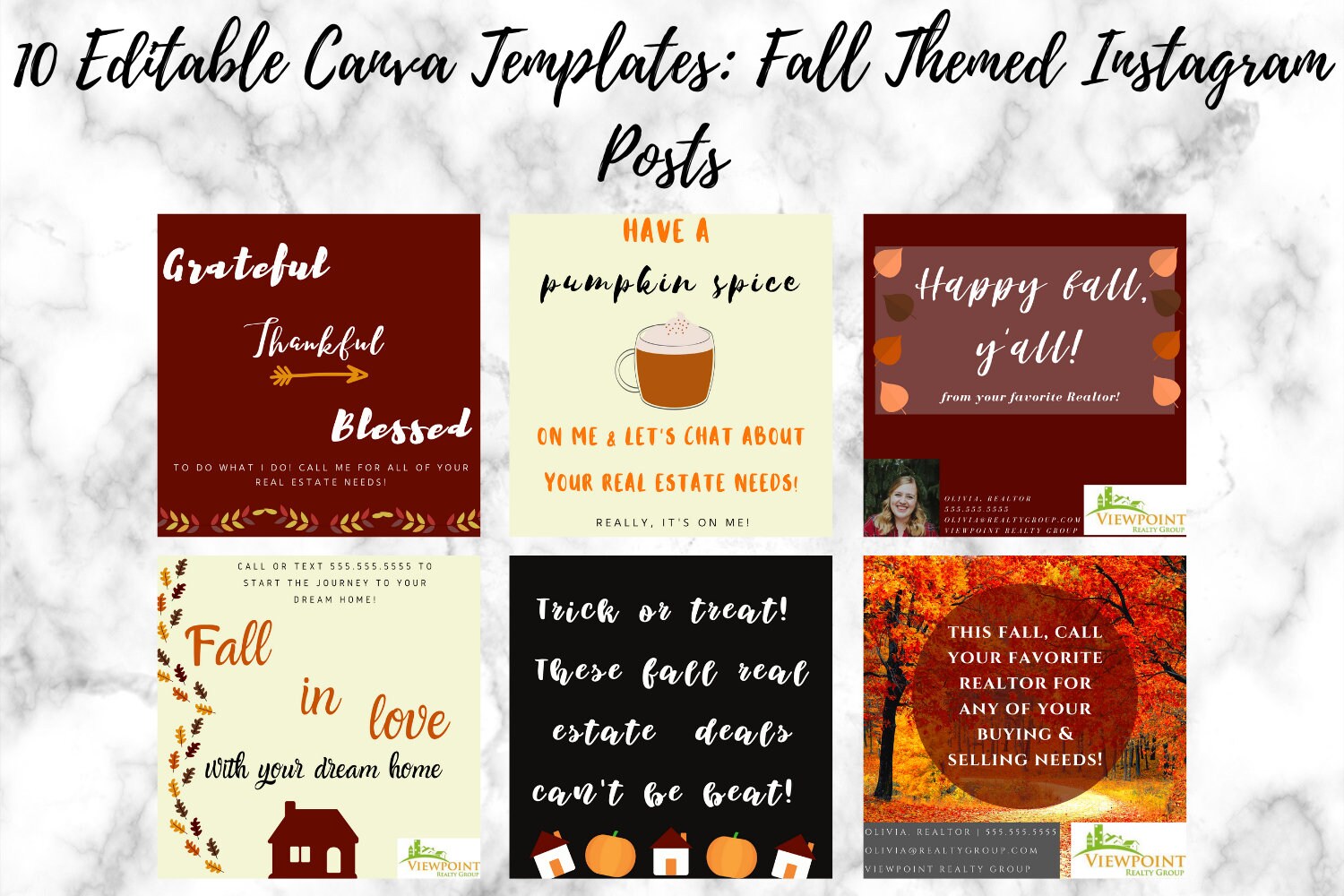 Real Estate Fall Bundle Real Estate Marketing Real Estate | Etsy