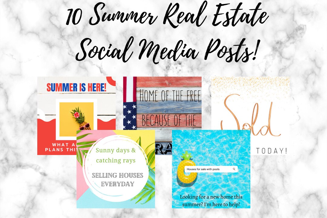 Real Estate Summer Social Media Posts | Realtor Summer Posts ...