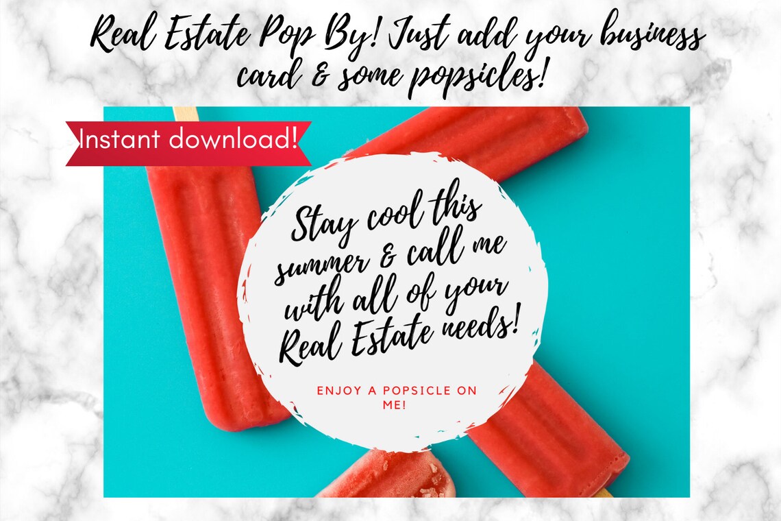 Real Estate Pop by Tags for Summer | Real Estate Pop by Ideas | Real Estate Marketing - Etsy