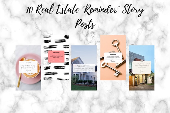 Real Estate Instagram and Facebook Story Posts Real Estate | Etsy
