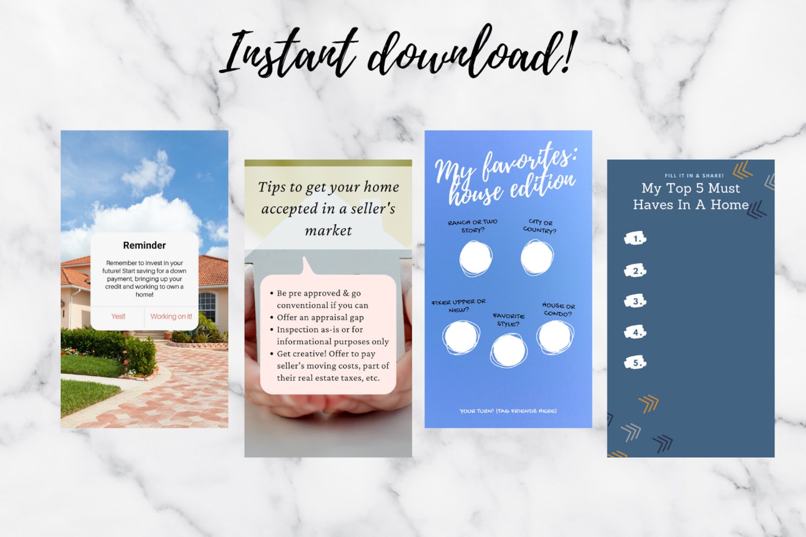 Real Estate Story Posts for Instagram and Facebook | Real Estate ...