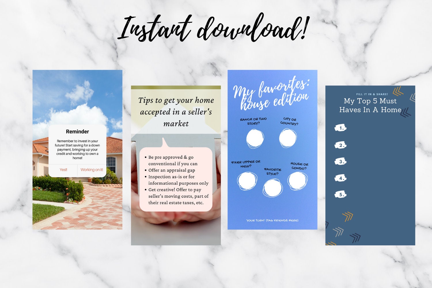 Real Estate Story Posts for Instagram and Facebook | Real Estate ...