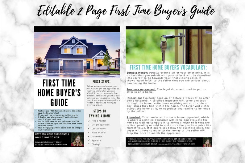 Editable Home Buyer Guide | Real Estate Marketing | Real Estate ...