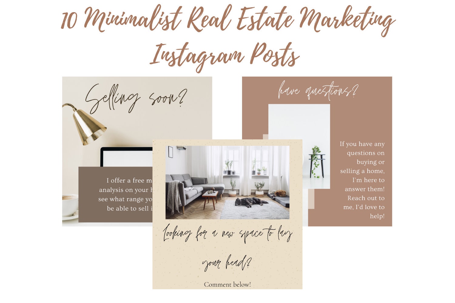 Real Estate Instagram Posts | Facebook Posts for Realtors | Minimalist ...