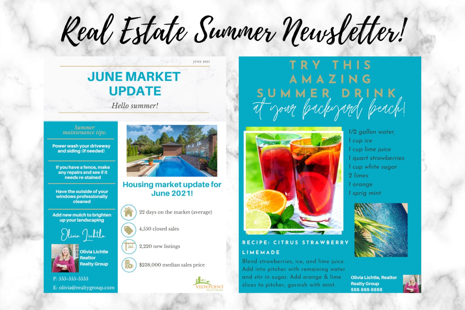 Real Estate Newsletter | Summer Newsletter | June Newsletter | Email ...
