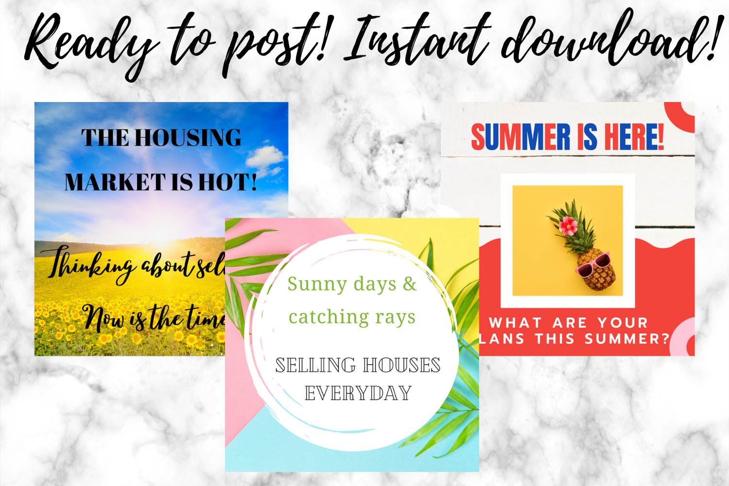 Real Estate Summer Social Media Posts Realtor Summer Posts Instagram ...