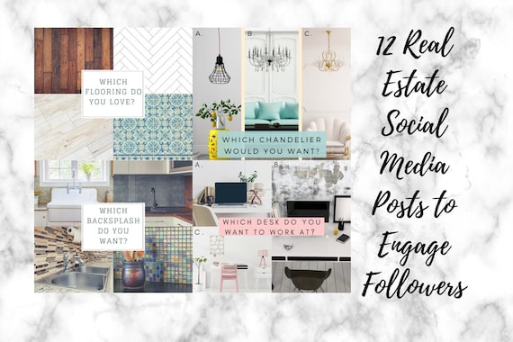 Real Estate Facebook Posts for Social Media Engaging Posts - Etsy