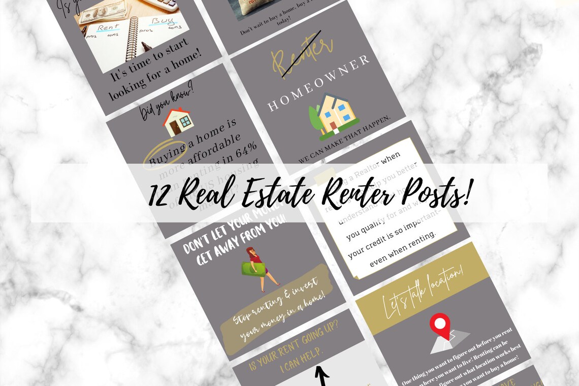 Real Estate Renter Social Media Posts | Real Estate Marketing | Real ...