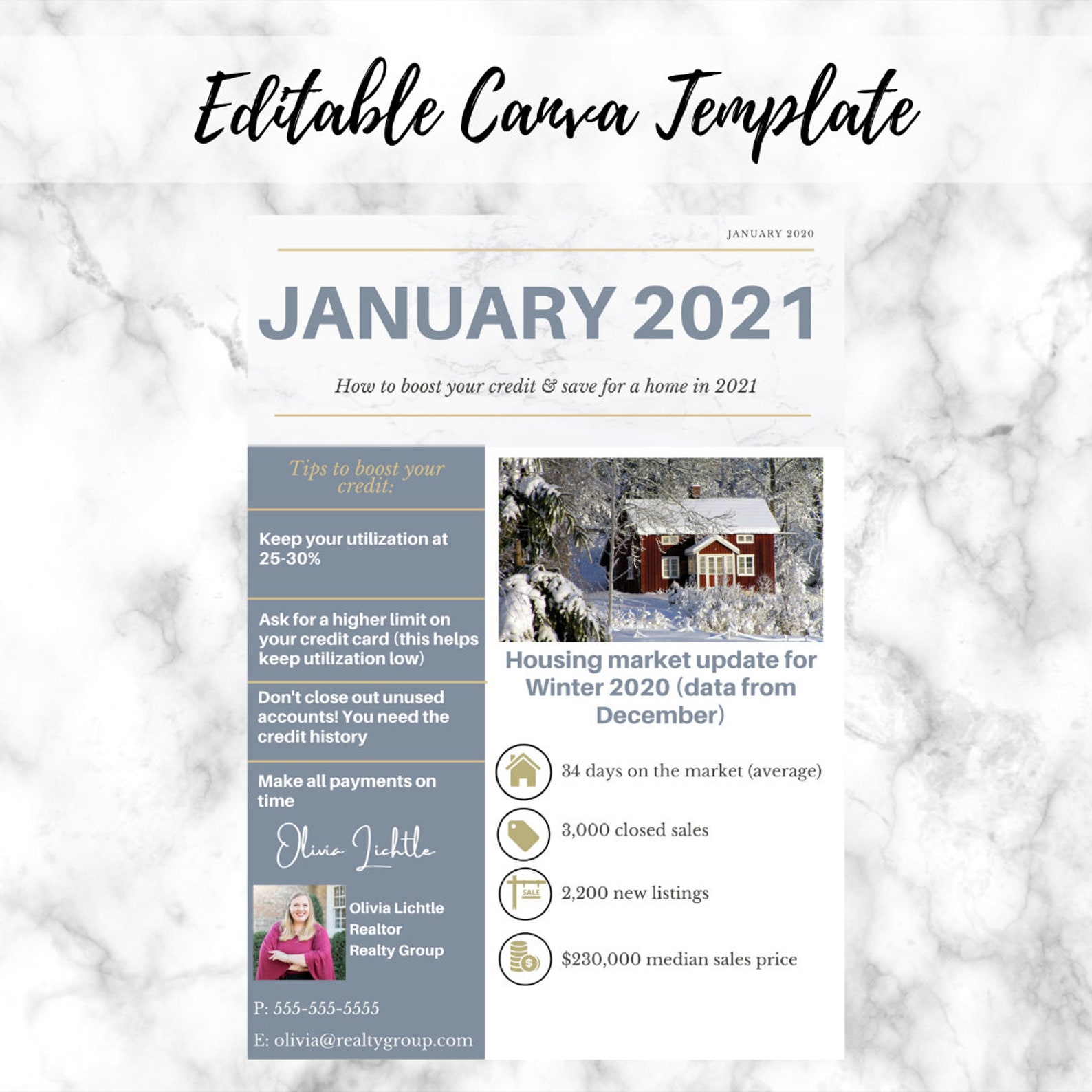 Real Estate Newsletter | January Newsletter | Real Estate Marketing ...