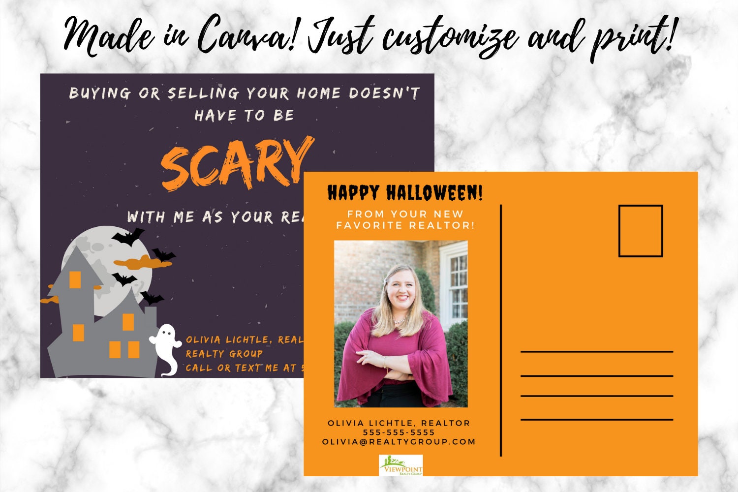 Real Estate Halloween Postcard | Real Estate Postcard | Real Estate ...