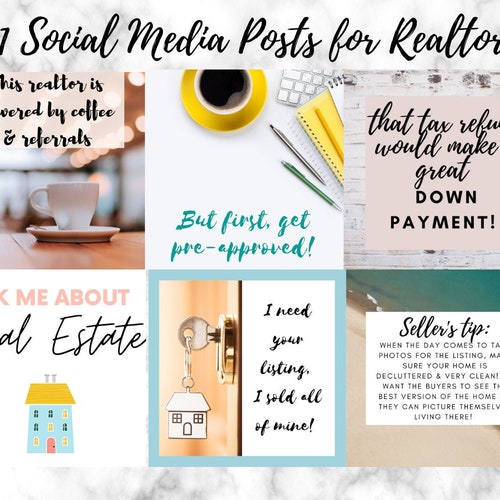 Real Estate Facebook Posts for Social Media Engaging Posts - Etsy