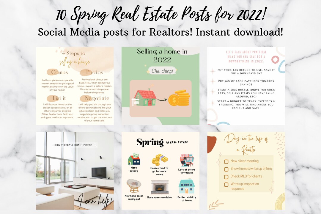 10 NEW Spring Real Estate Social Media Posts | Real Estate Marketing ...