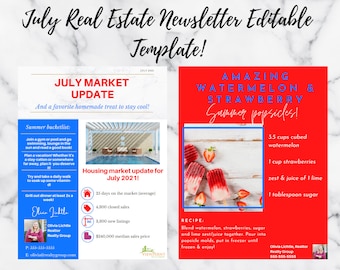 Real Estate Newsletter | July Newsletter | Real Estate Marketing ...