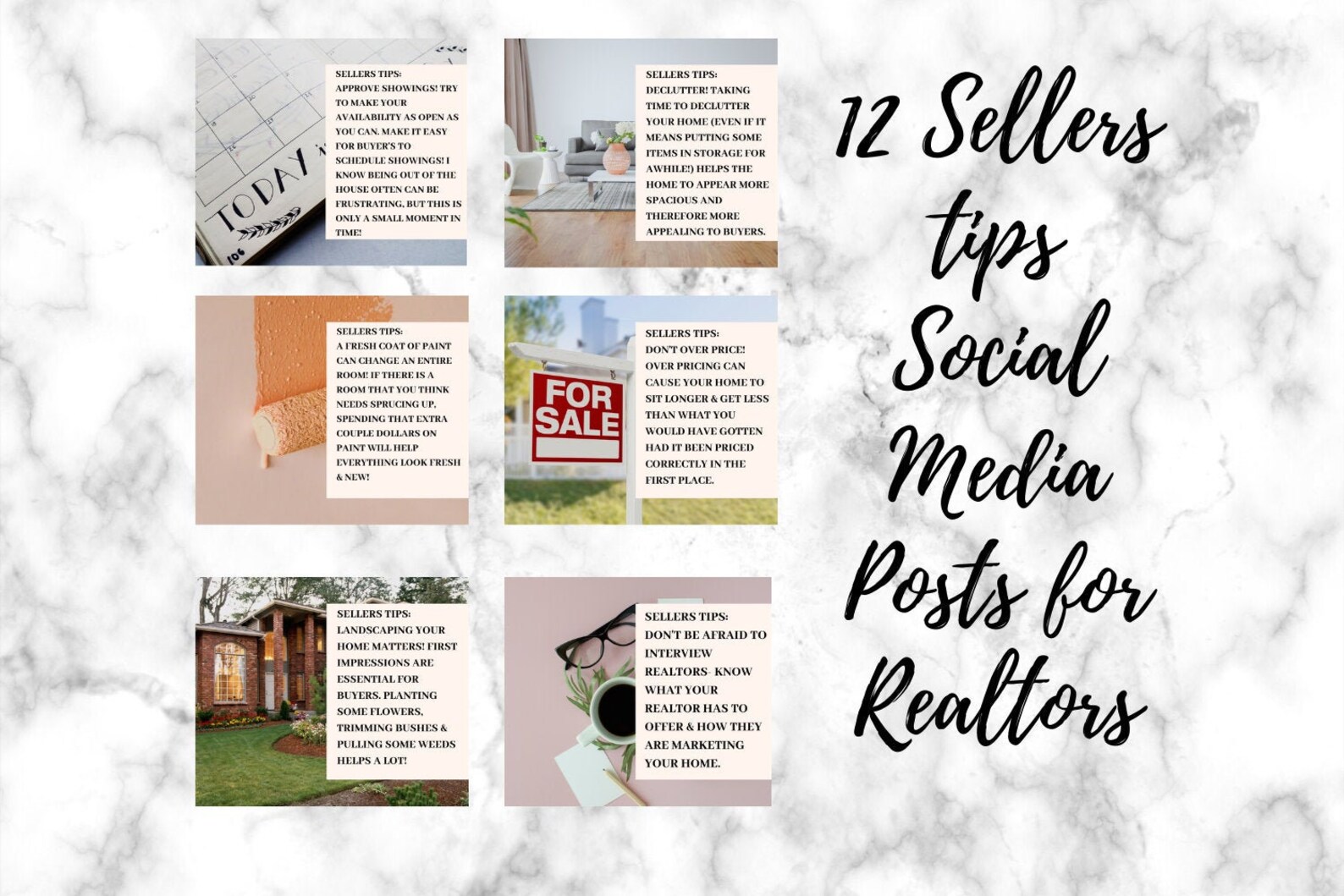 Real Estate Social Media Facebook Posts, Real Estate Sellers Tips ...