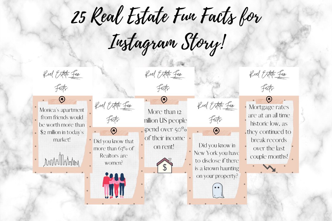 Real Estate Fun Facts Instagram Story Posts | Real Estate Marketing ...