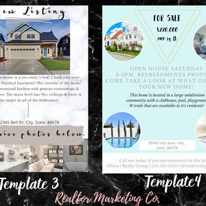 Real Estate Editable Templates | Real Estate Editable Flyers | Editable ...