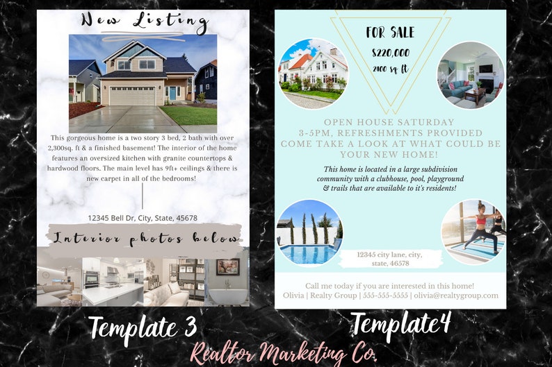 Real Estate Editable Templates | Real Estate Editable Flyers | Editable ...