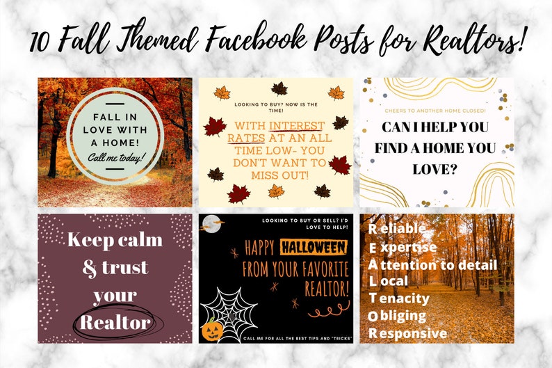 Real Estate Fall Bundle | Real Estate Marketing | Real Estate Fall ...