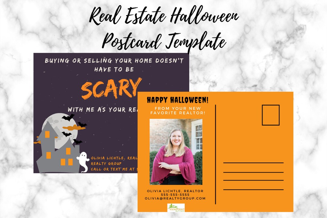 Real Estate Halloween Postcard | Real Estate Postcard | Real Estate ...