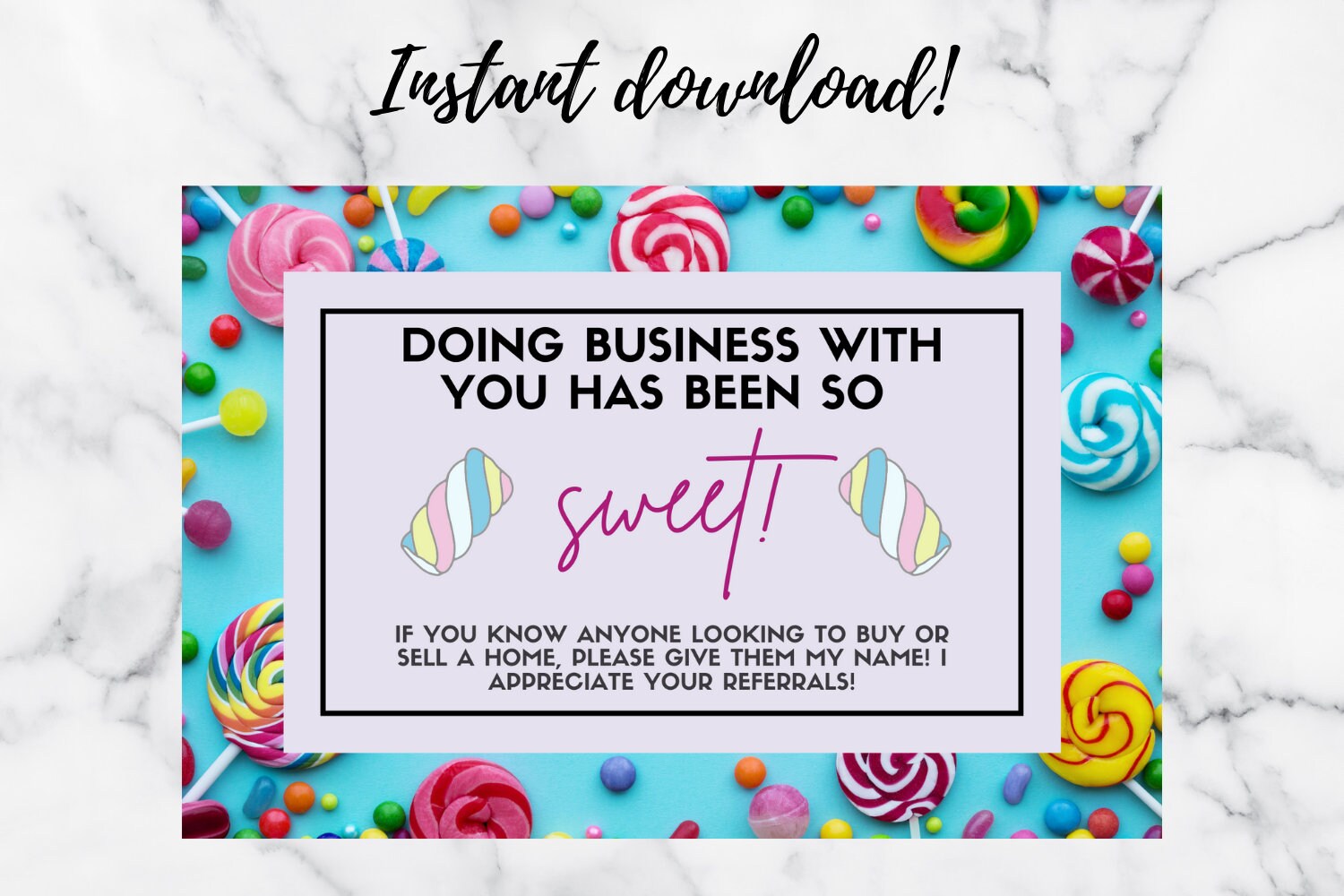 Real Estate Candy Pop by | Realtor Pop by | Real Estate Referral Pop by ...