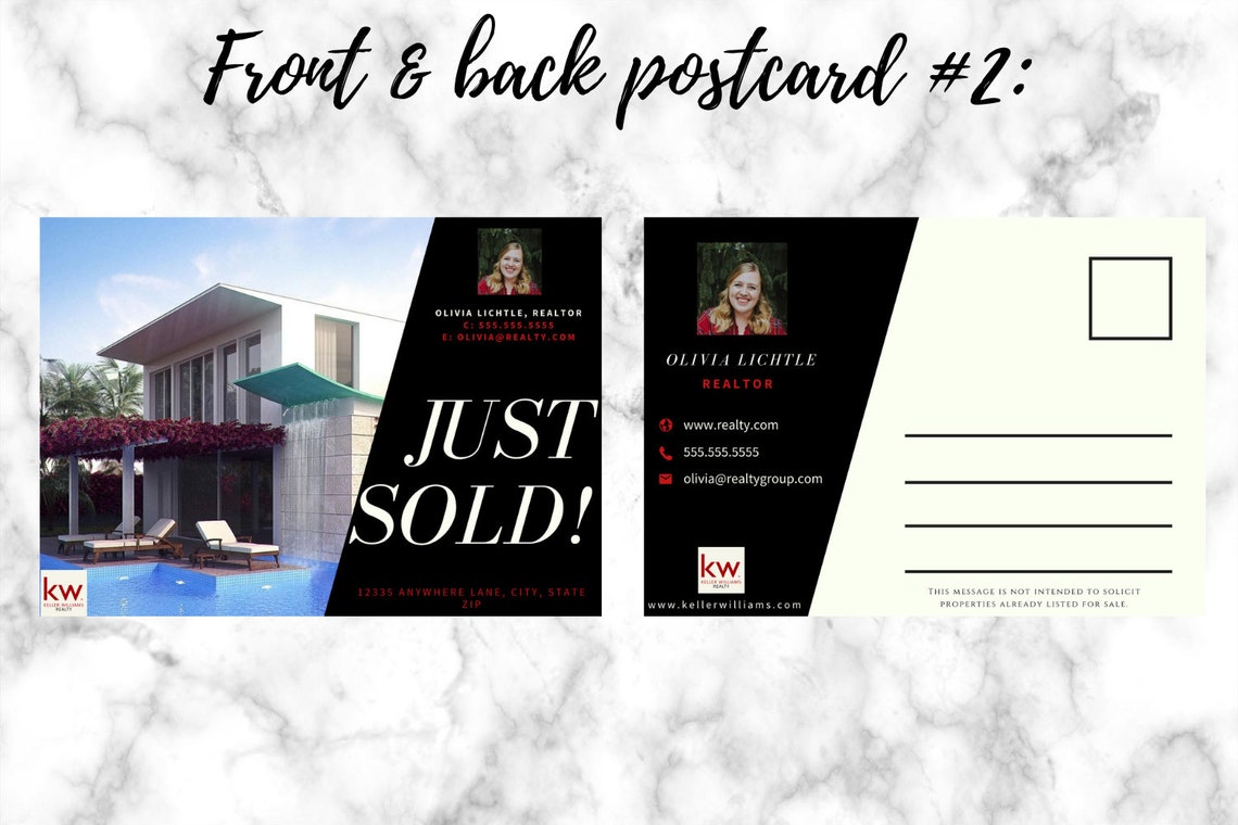Real Estate Postcards | Real Estate Just Sold Postcard | Postcards for ...