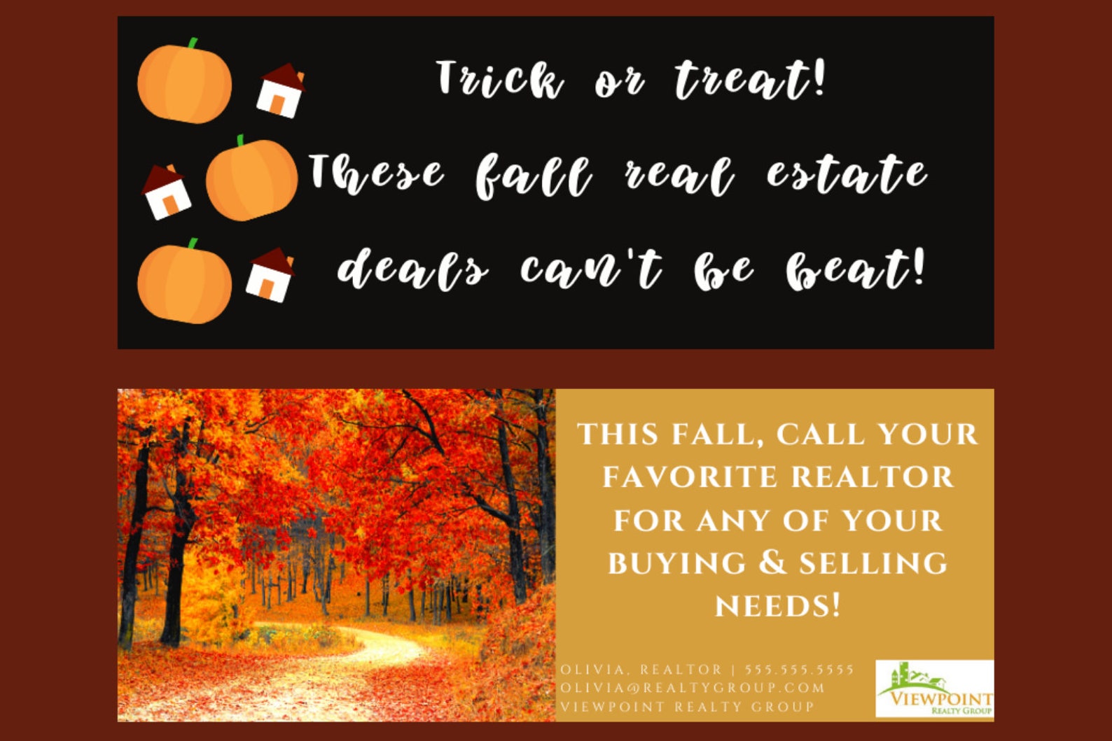 10 Editable Fall Themed Real Estate Facebook Covers | Facebook Cover ...