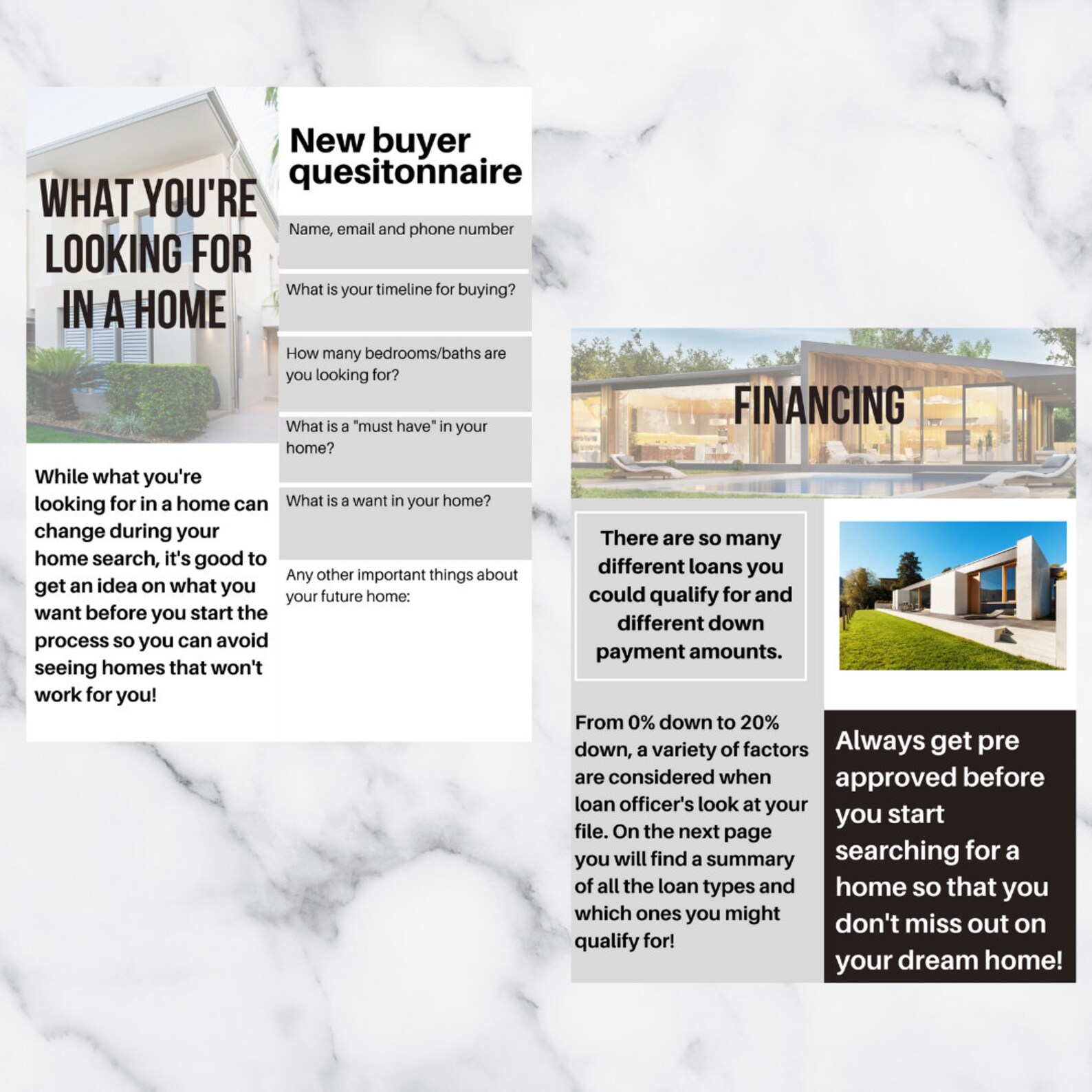 Real Estate New Client Packet | Real Estate Marketing | Real Estate ...