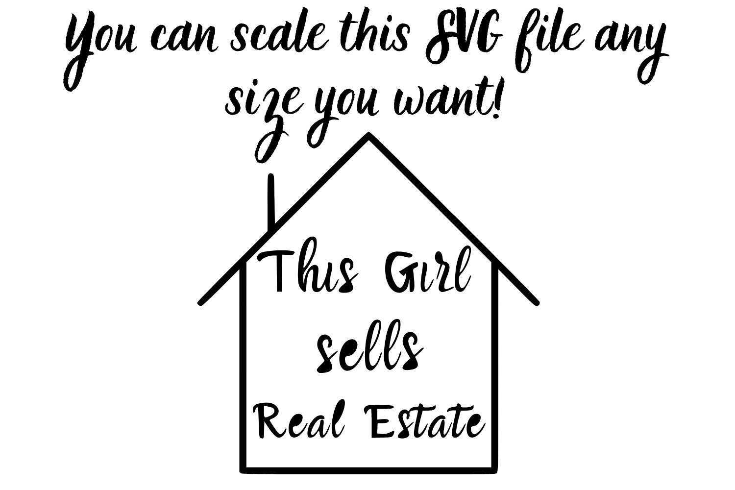 This Girl Sells Real Estate Svg File For Cricuit Digital Etsy