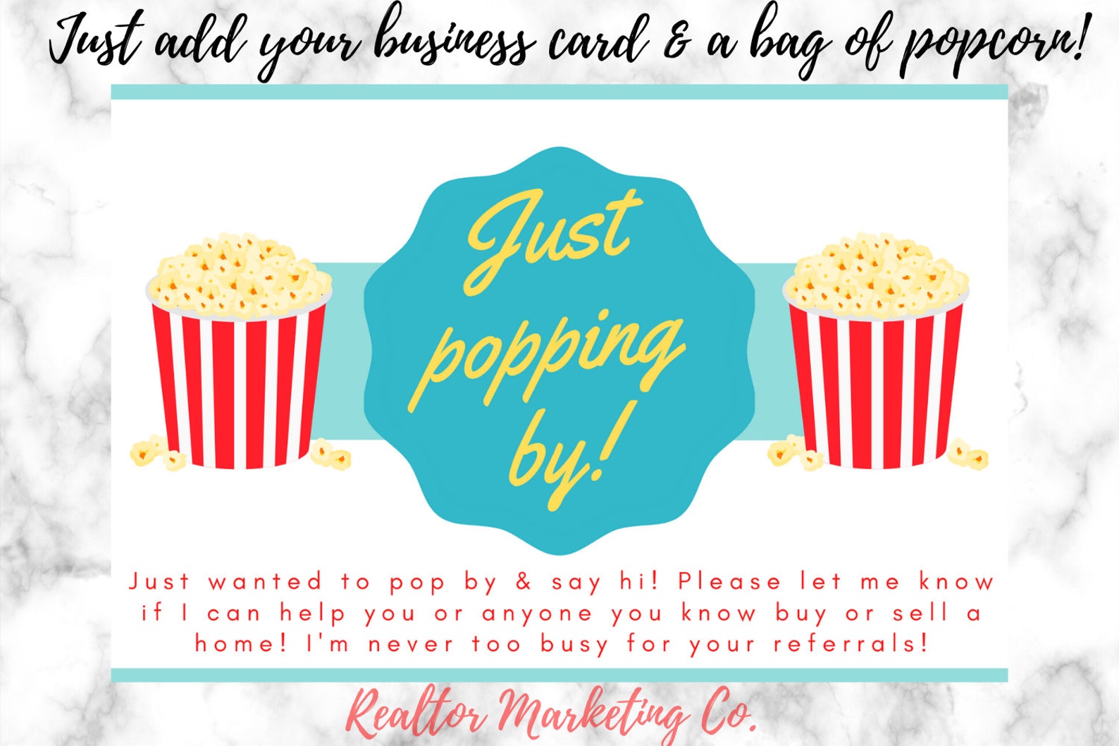 Just Popping by Real Estate Popcorn Pop by Marketing | Real Estate ...
