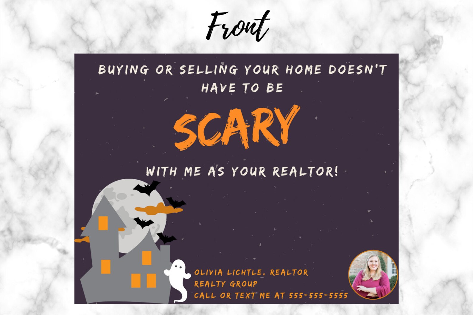 Real Estate Halloween Postcard | Real Estate Postcard | Real Estate ...