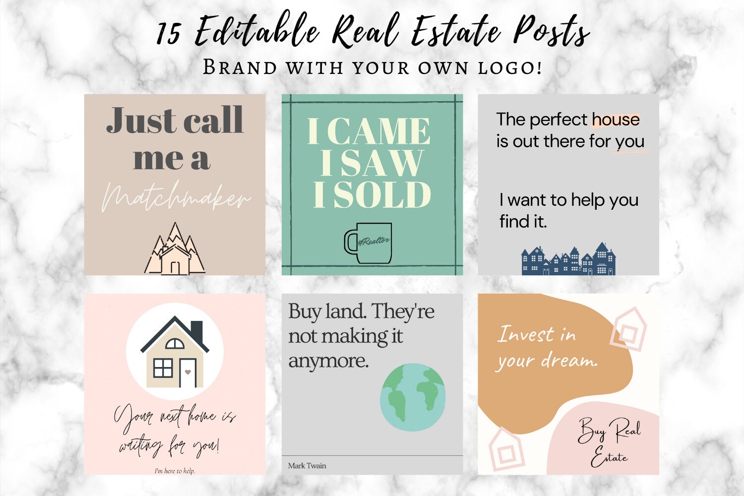 Editable Real Estate Social Media Posts Real Estate Marketing Real ...