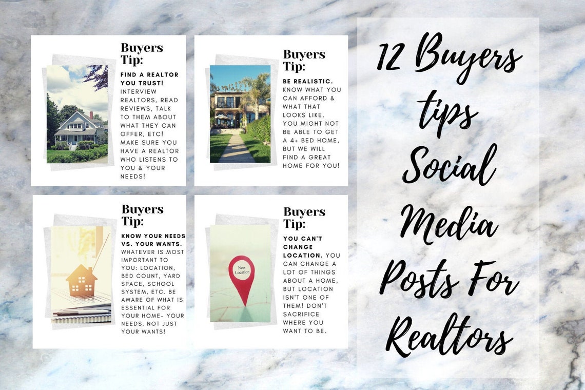 Real Estate Facebook Posts for Social Media, Social Media Realtor ...