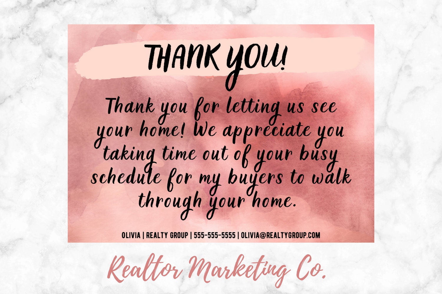 Real Estate Thank You Cards for Showings | Realtor Thank You Cards ...