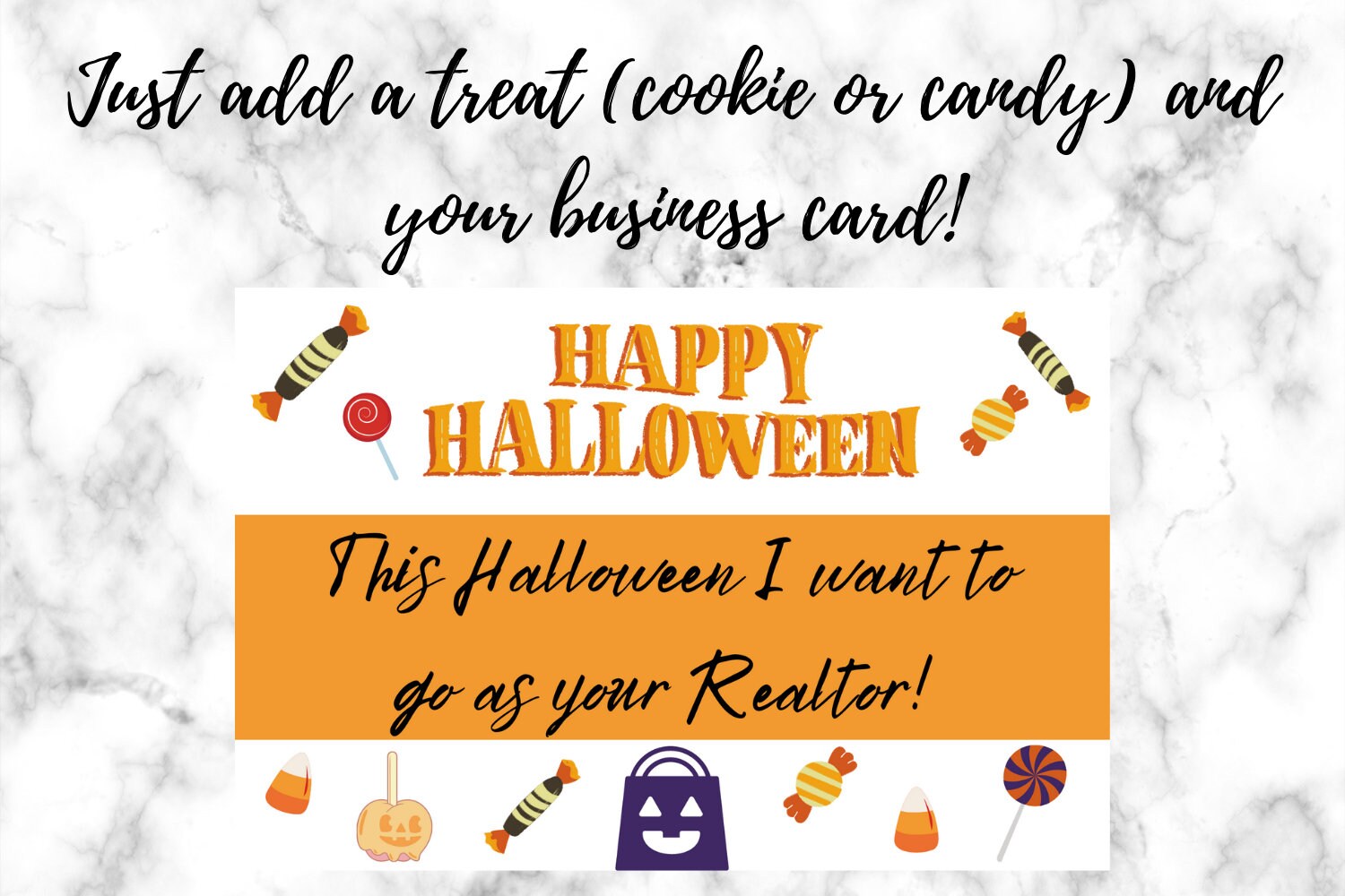 Real Estate Halloween Pop by Tag, Realtor Pop By, This Halloween I Want ...