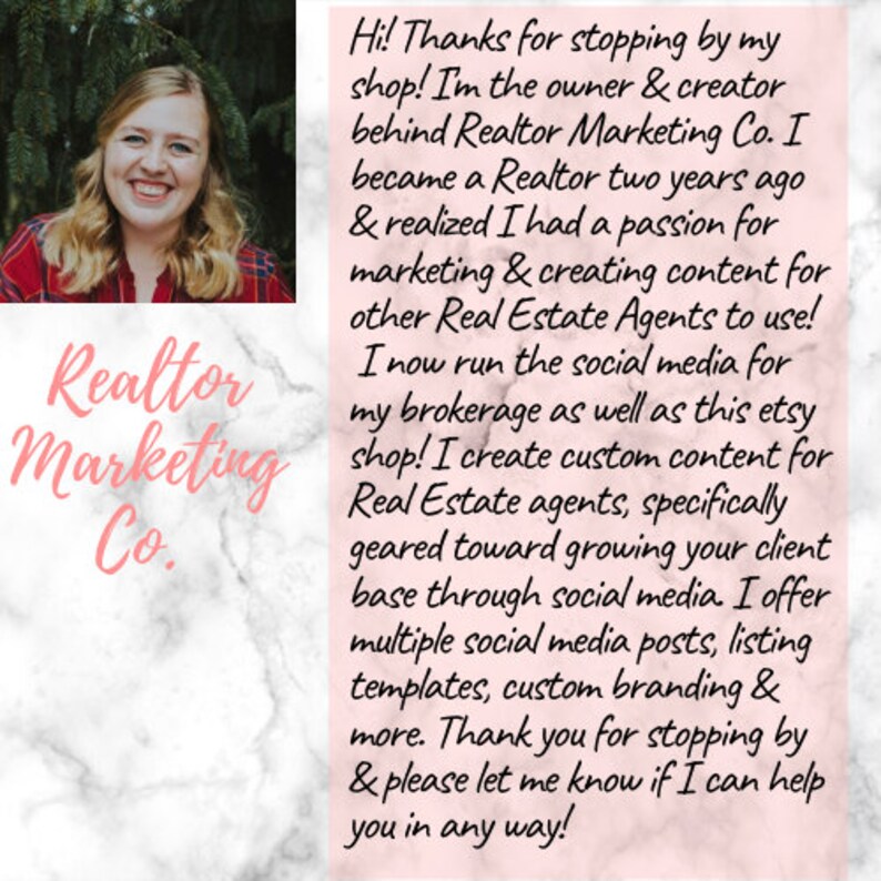 Custom Email Header for Real Estate Agents, Marble, Real Estate Social ...