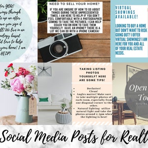 Real Estate Facebook Posts for Social Media, Social Media Realtor ...
