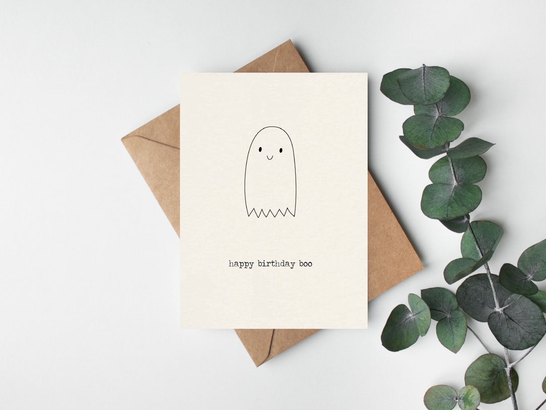 Happy Birthday Boo Card, Cute Birthday Card, Birthday Card for ...