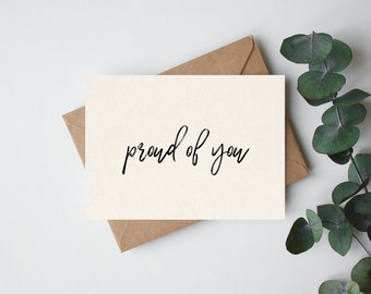 So Proud of You Card Wildflower Encouragement Card Support Card ...