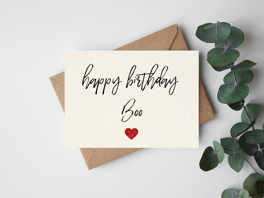 Happy Birthday Boo Card, Cute Birthday Card, Birthday Card for ...