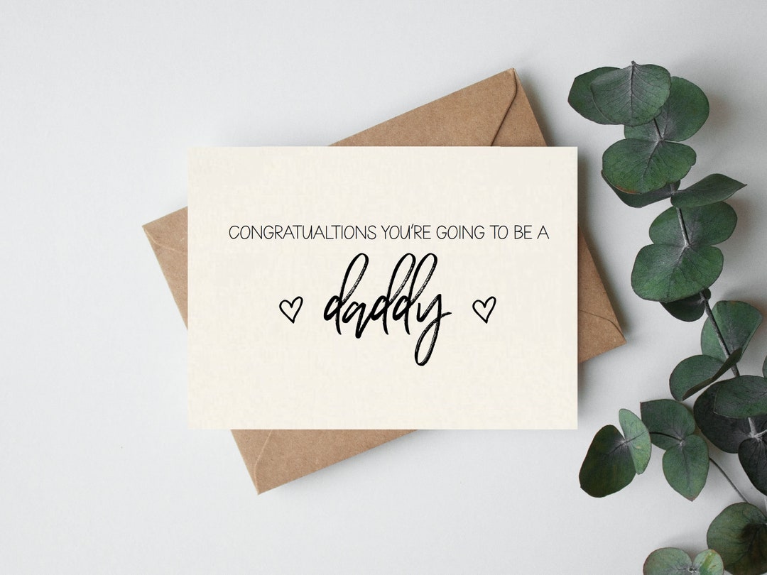 Congratulations Daddy, Daddy to Be, Cute Card, Handmade - Etsy