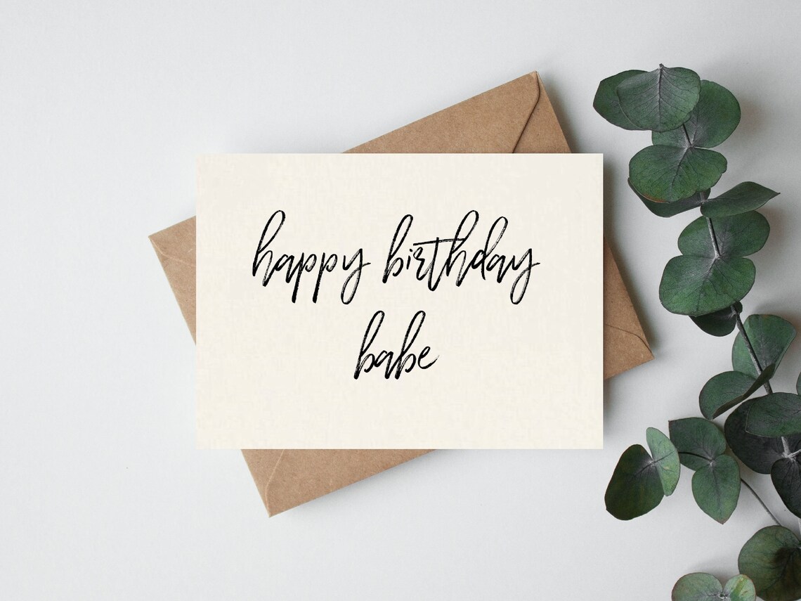 Happy Birthday Babe Card Cute Birthday Card Birthday Card | Etsy