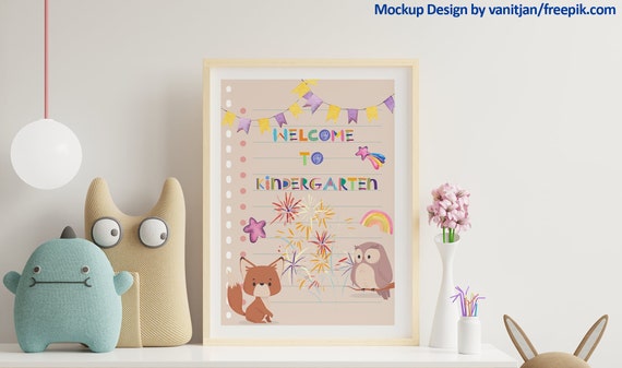 Welcome to Kindergarten Poster Printable Kindergarten Teacher - Etsy