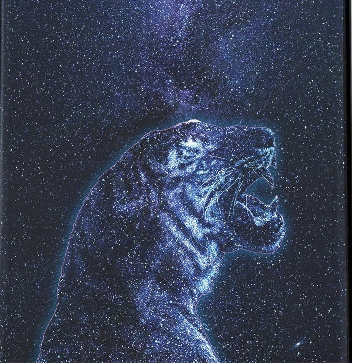 Cosmic Tiger Printable Poster Tiger Lovers Space Stars - Etsy
